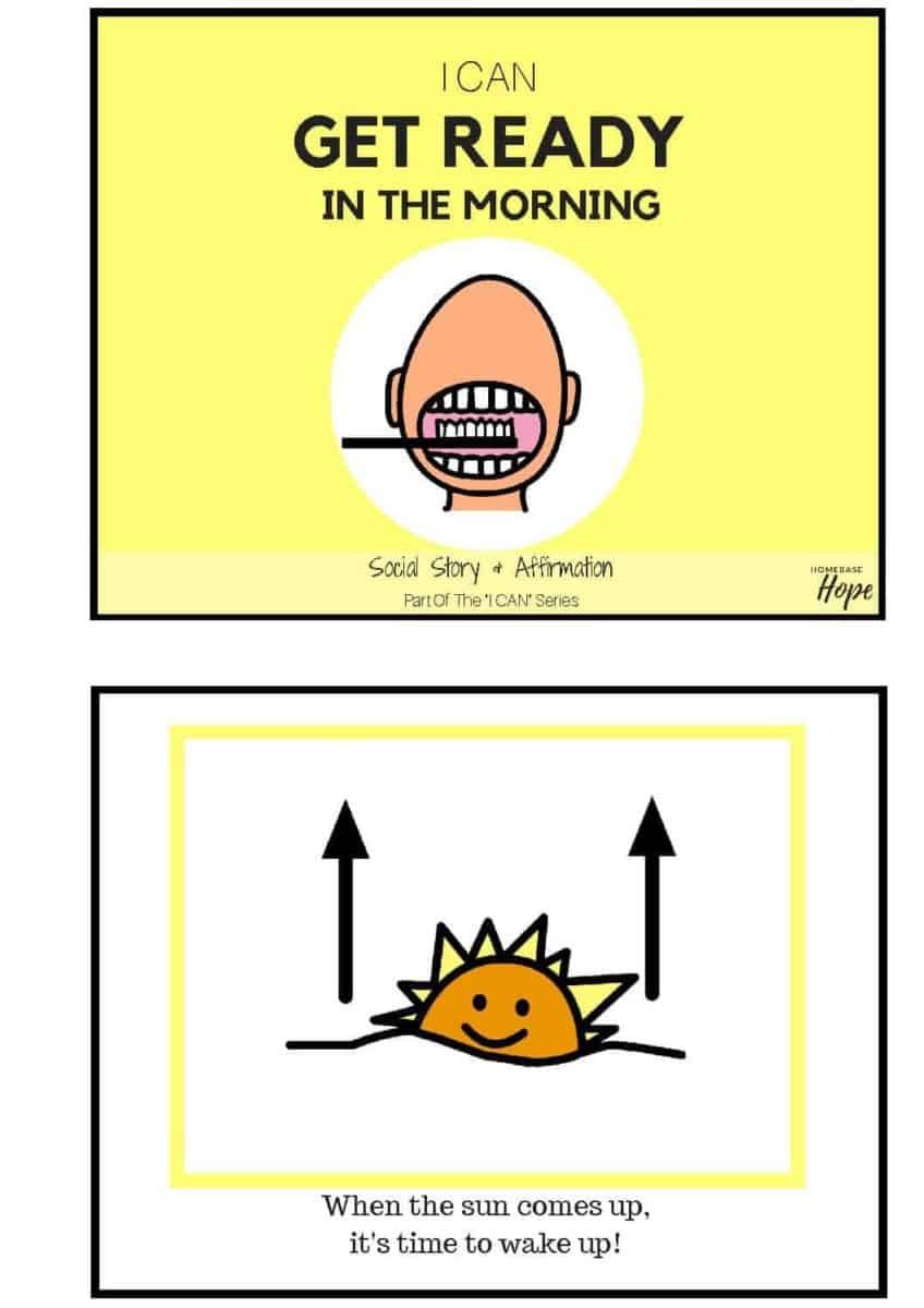 I Can Get Ready In The Morning - Social Story For Kids With Autism