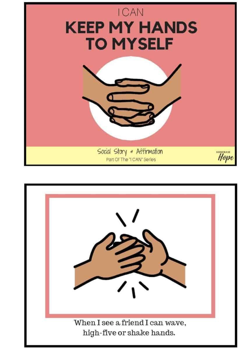 I Can Keep My Hands To Myself - Social Story For Kids With Autism